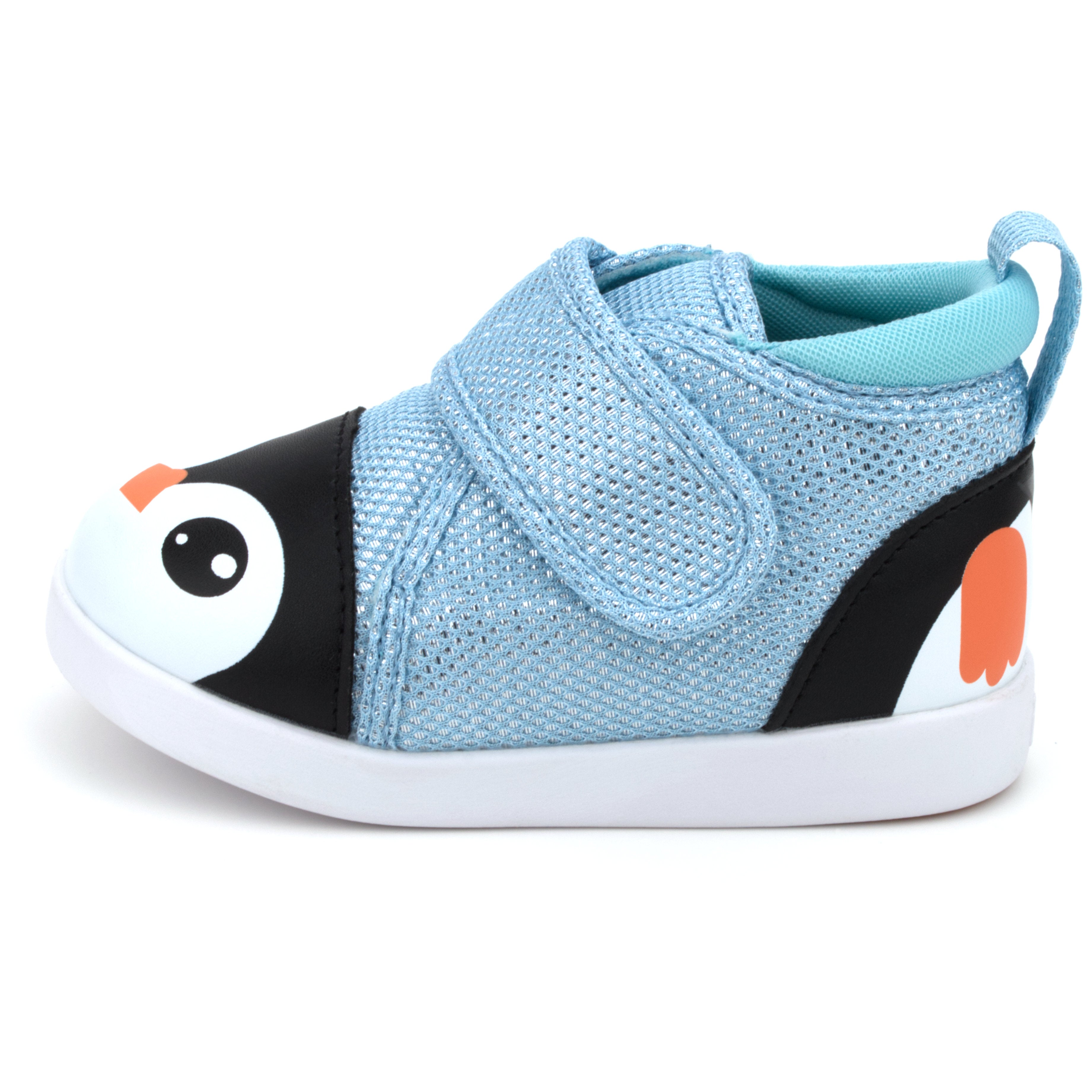Penguin Squeaky Toddler Shoes V2 | Sparkly Blue – ikiki® Shoes