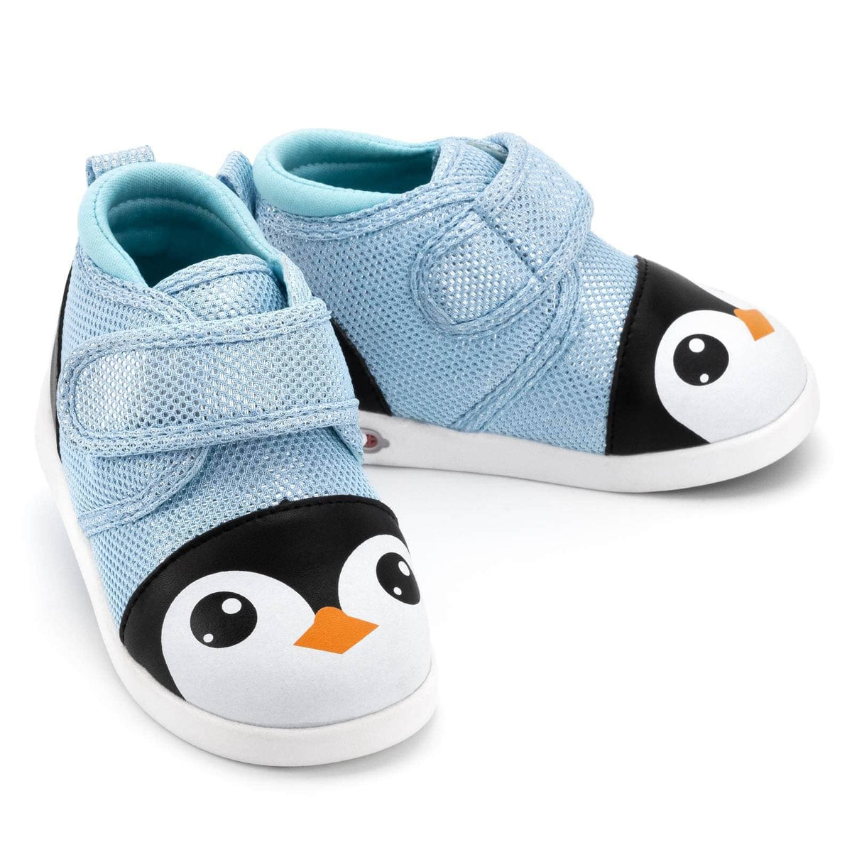 Squeaky Toddler Shoes | Sparkly Blue Penguin -- ikiki Shoes – ikiki® Shoes
