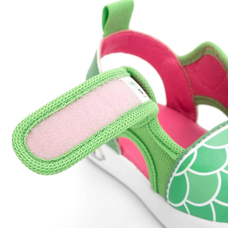 Squeaky Toddler Sandals | Green Mermaid Sandal -- ikiki – ikiki® Shoes