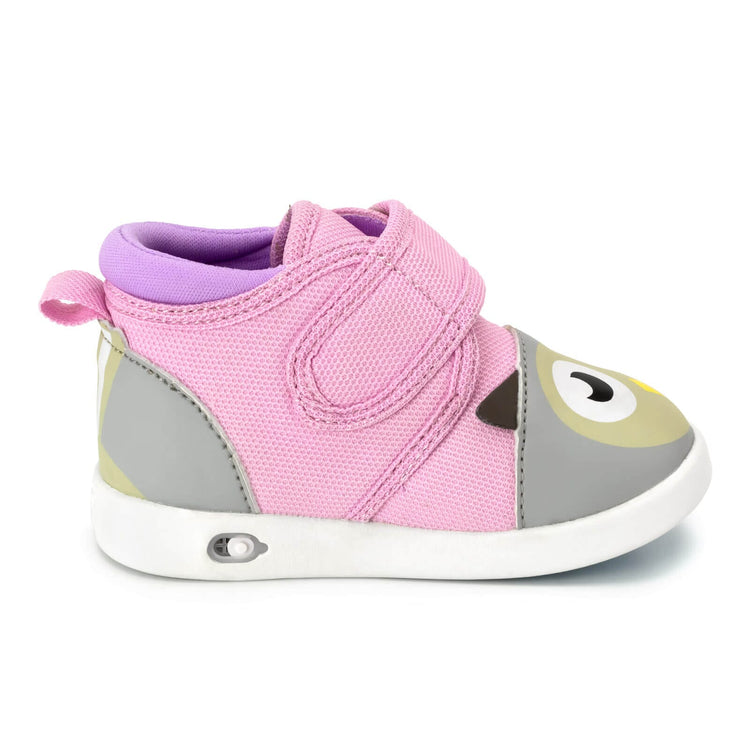Squeaky Toddler Shoes | Pink Owl Shoes -- ikiki Shoes – ikiki® Shoes
