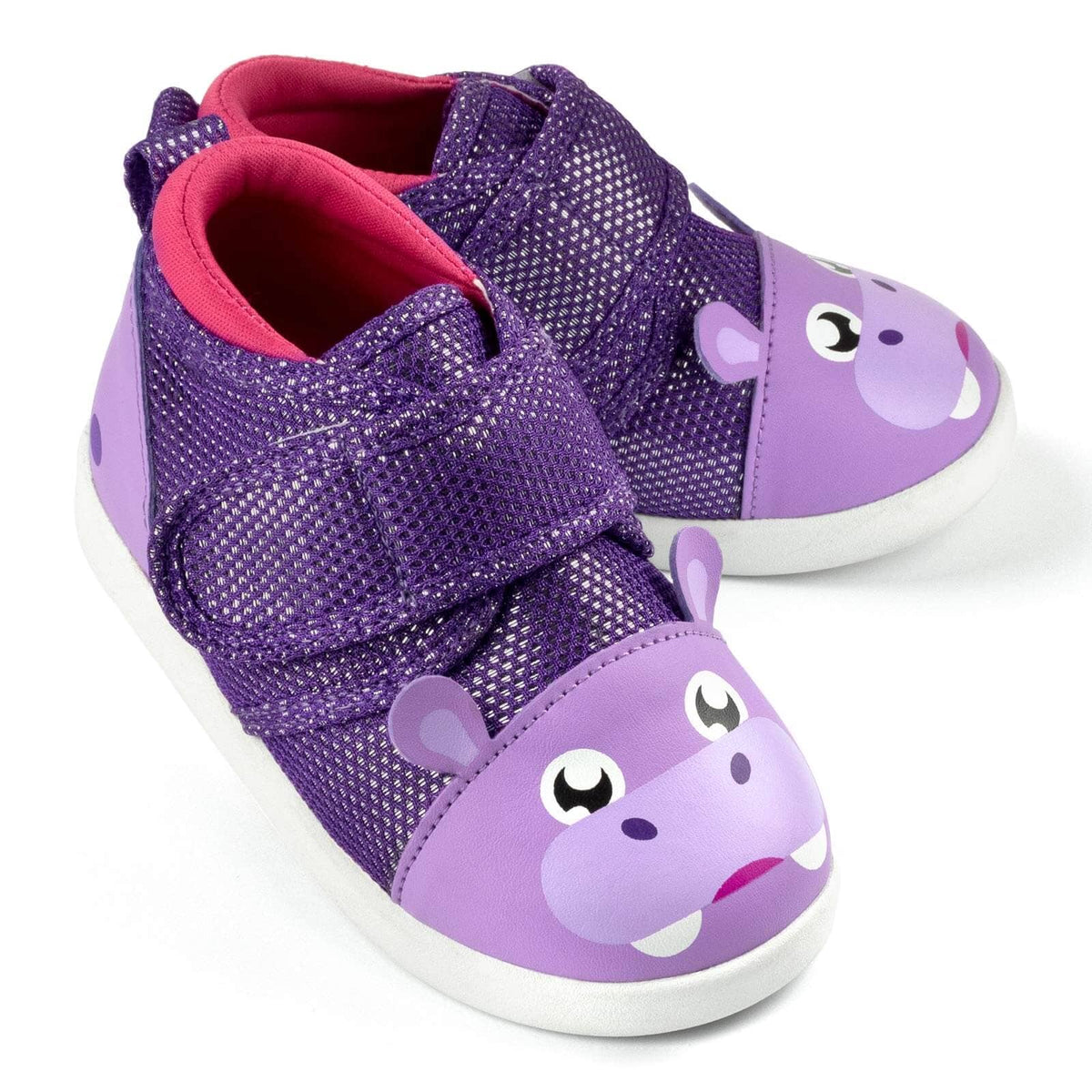 Squeaky Toddler Shoes | Sparkly Purple Hippo -- ikiki Shoes – ikiki® Shoes
