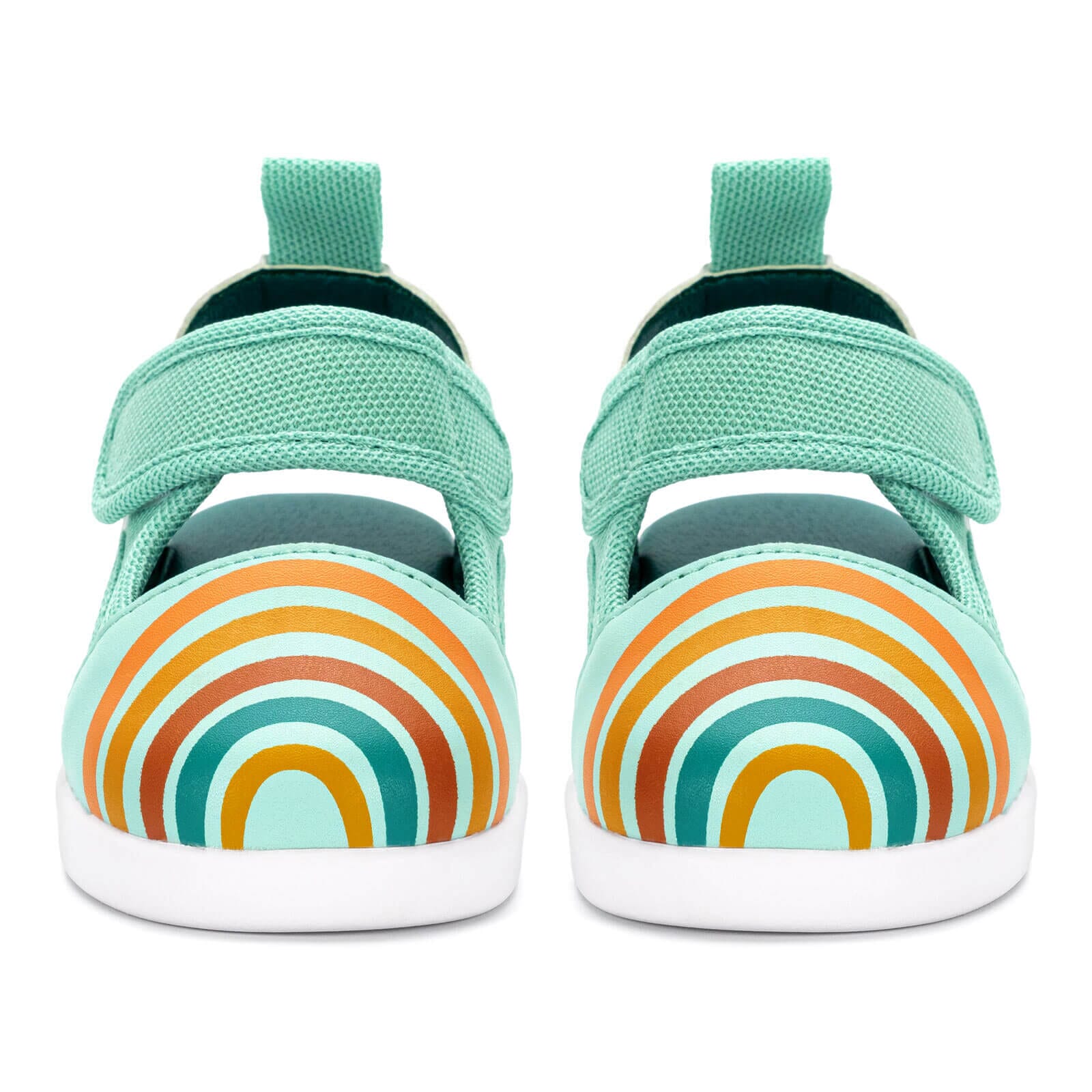 Vintage Rainbow Squeakerless Toddler Sandals for Girls and Boys | Teal ...